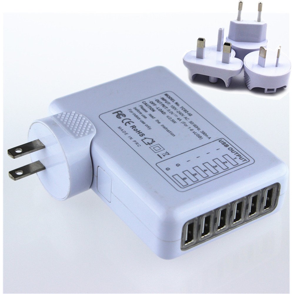 All in One 6 Port USB Travel Charger (TC02)