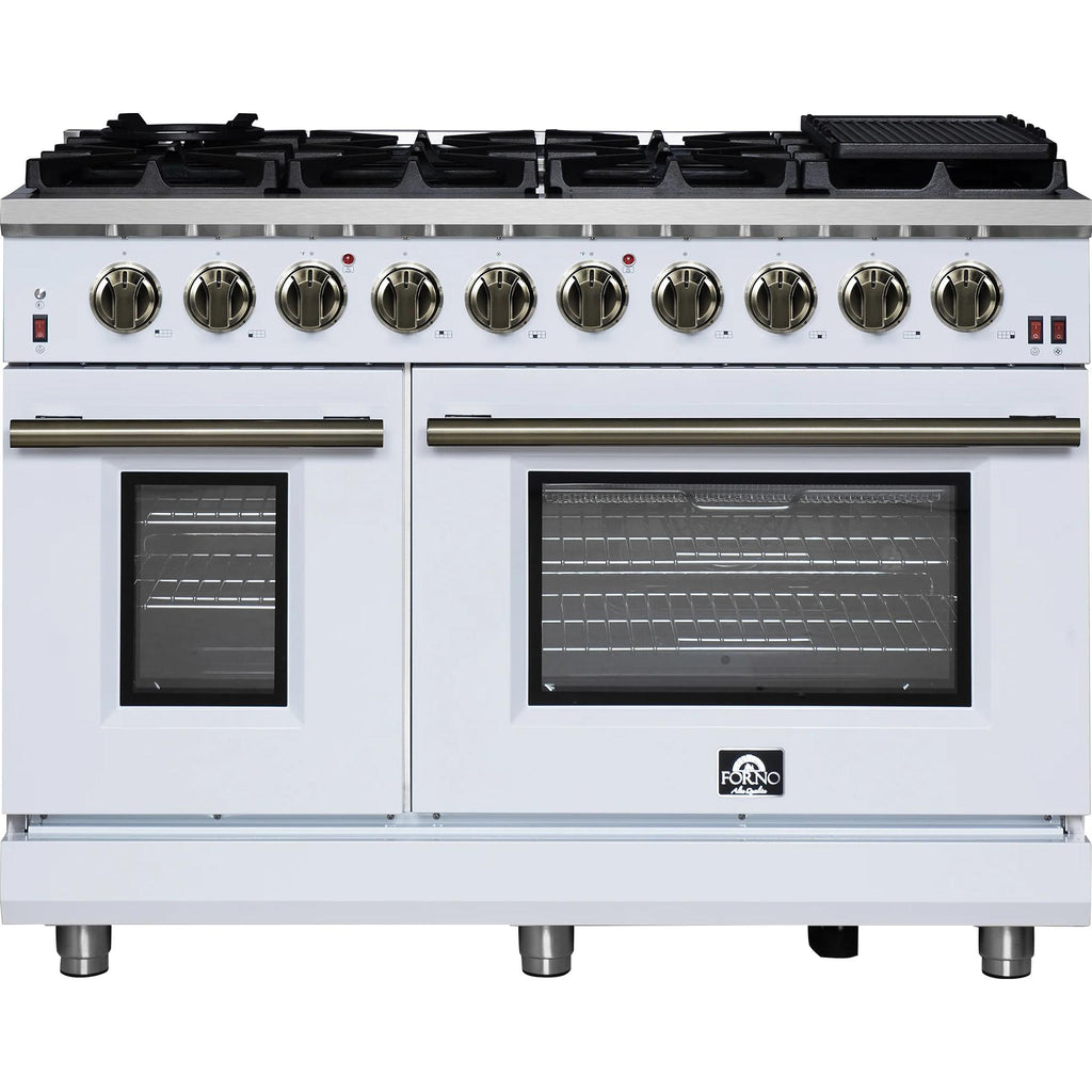 Forno Massimo 48-inch Freestanding Gas Range FFSGS6239-48WHT