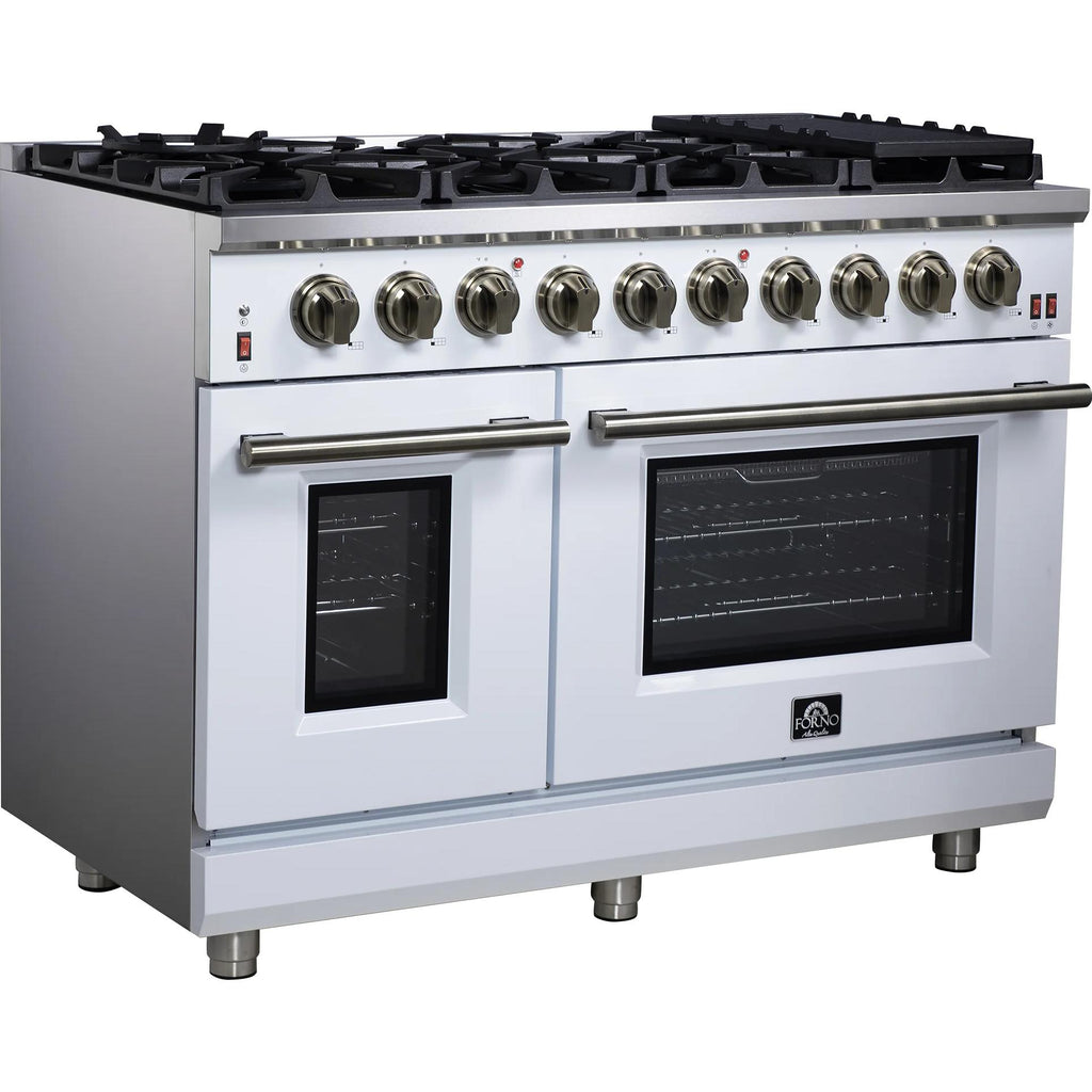 Forno Massimo 48-inch Freestanding Gas Range FFSGS6239-48WHT