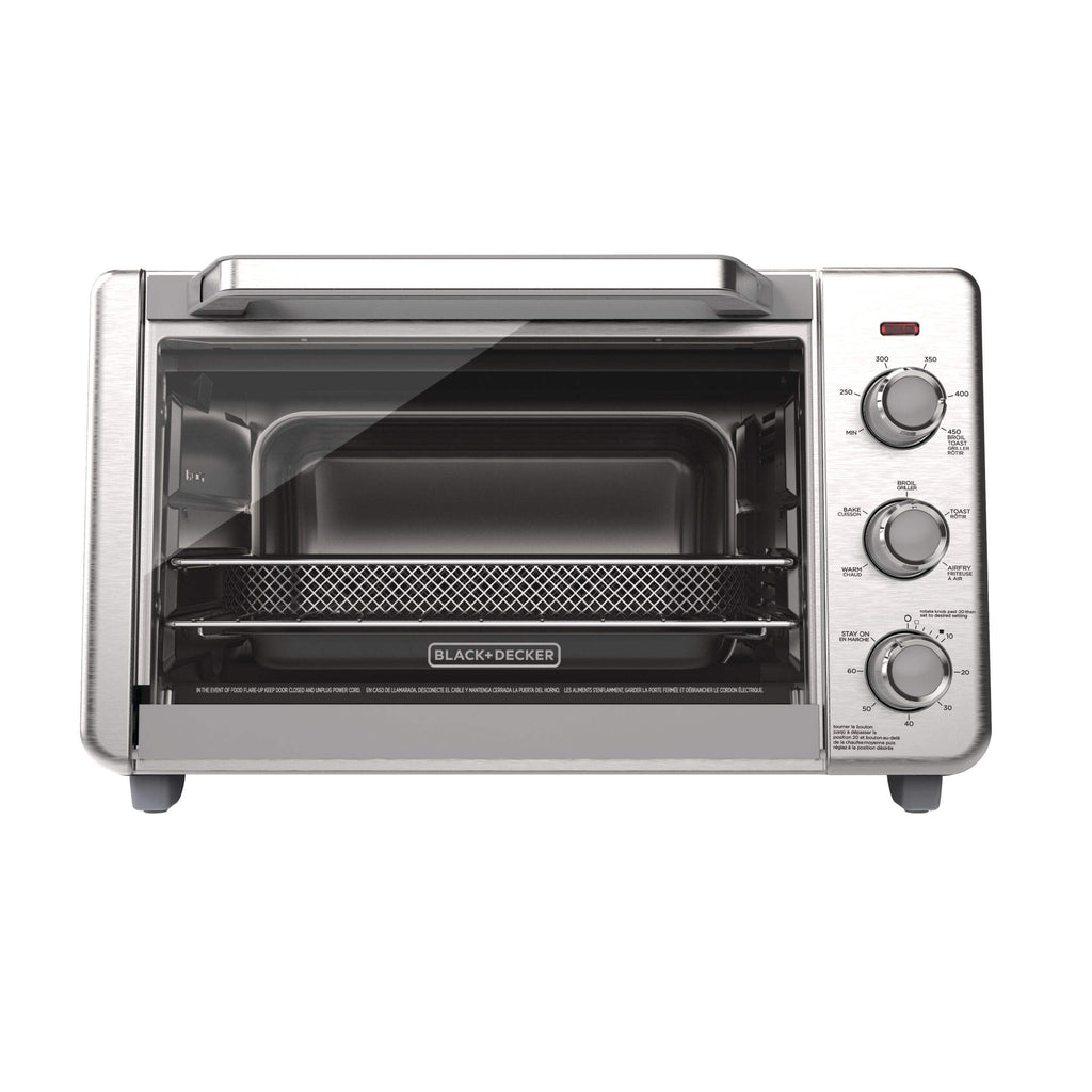 Black & Decker Crisp 'N bake 6-Slice Air Fryer Toaster Oven, Stainless