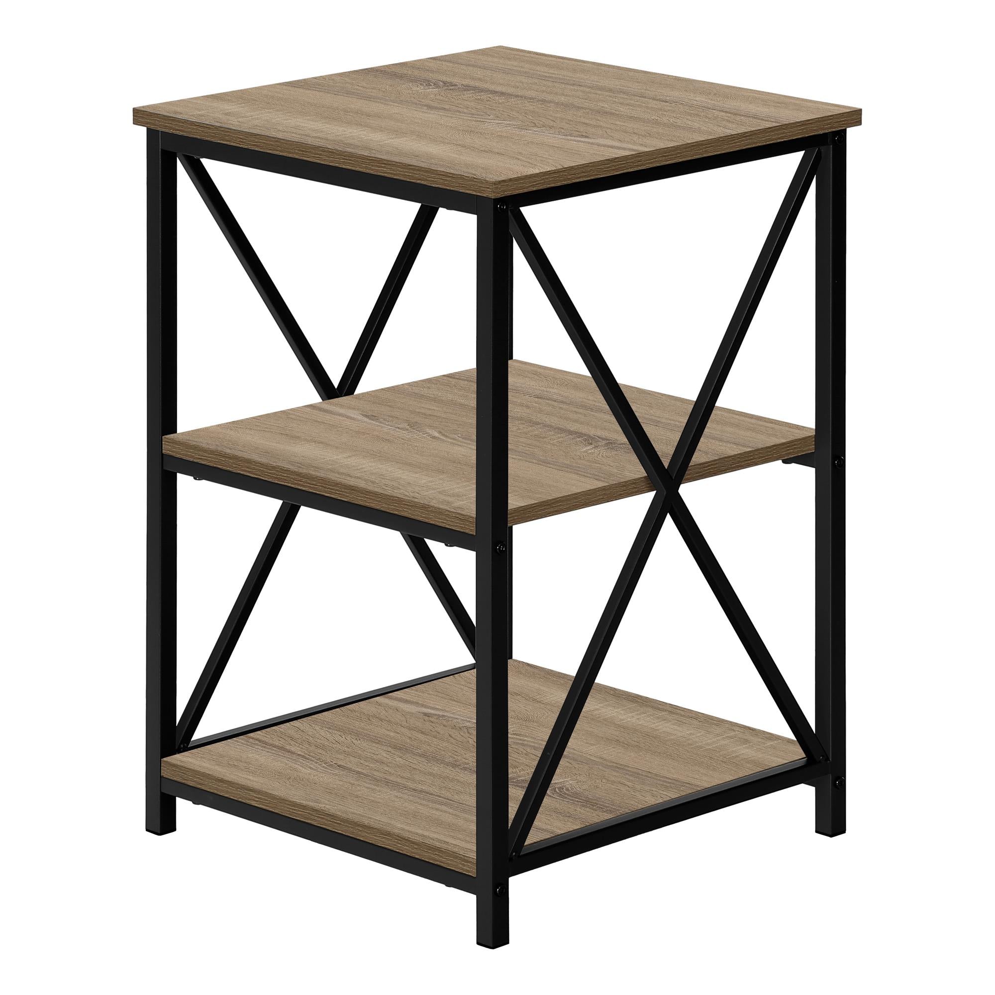 Monarch I 3597 Accent Table - Dark Taupe/Black